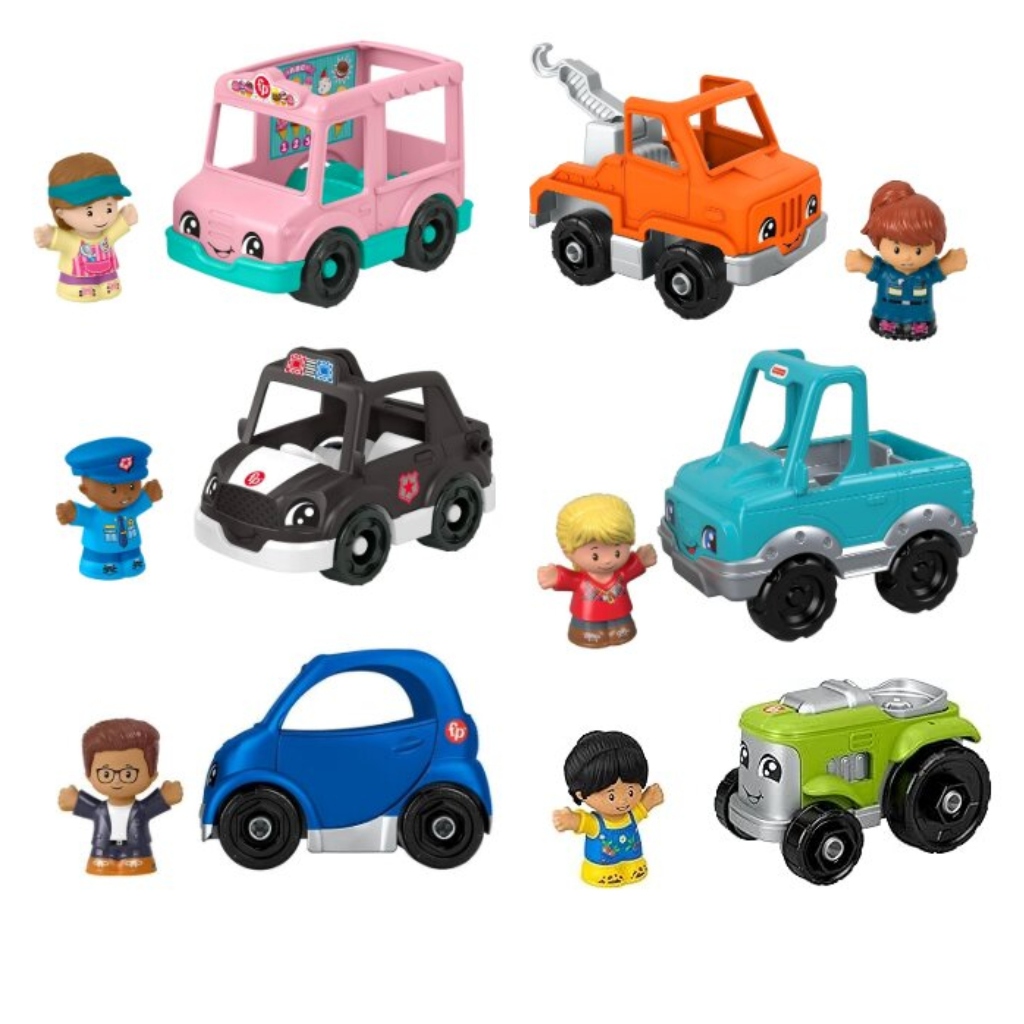 Fisher Price Little People Vehicles (Ice Cream Truck, Police Car, Tow ...
