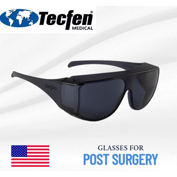 Tecfen Medical Post Surgery Glasses, Fit-Over Sunglasses for Cataract ...