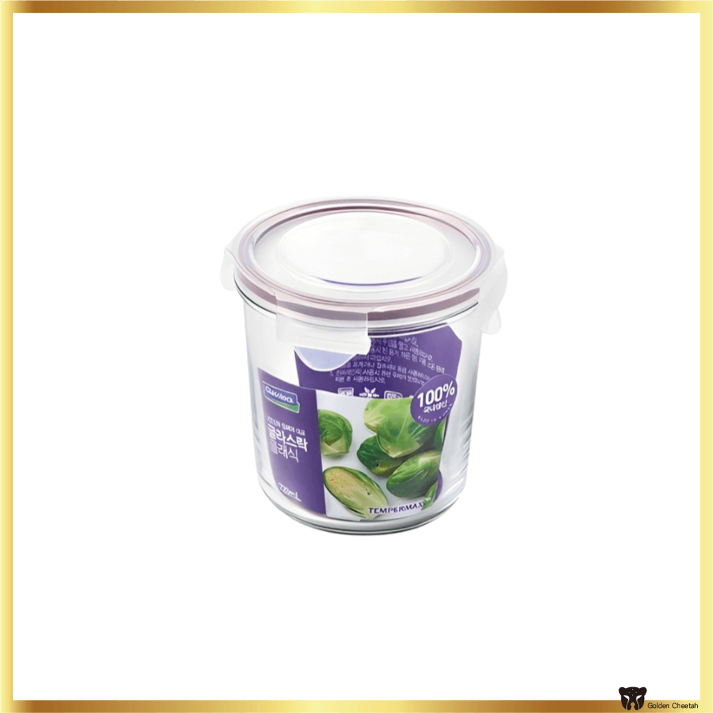 Glasslock Purple Edition Round Tempered Glass Food Container 720ml ...