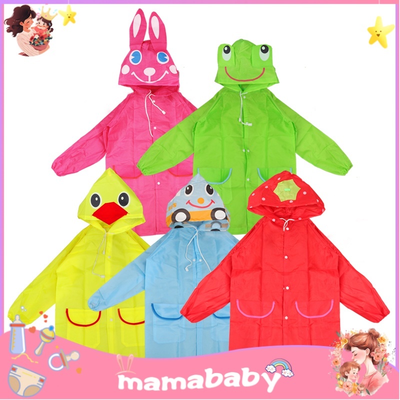 【SG stock】0-8years old Kids Cute Cartoon Waterproof Raincoat Poncho ...