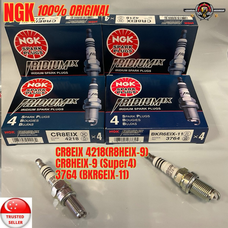 CR8EIX 4218(R8HEIX-9)/3764 (BKR6EIX-11)/CR8HEIX-9 (Super4) IRIDIUM IX SPARK PLUGS (MOTORBIKE ...