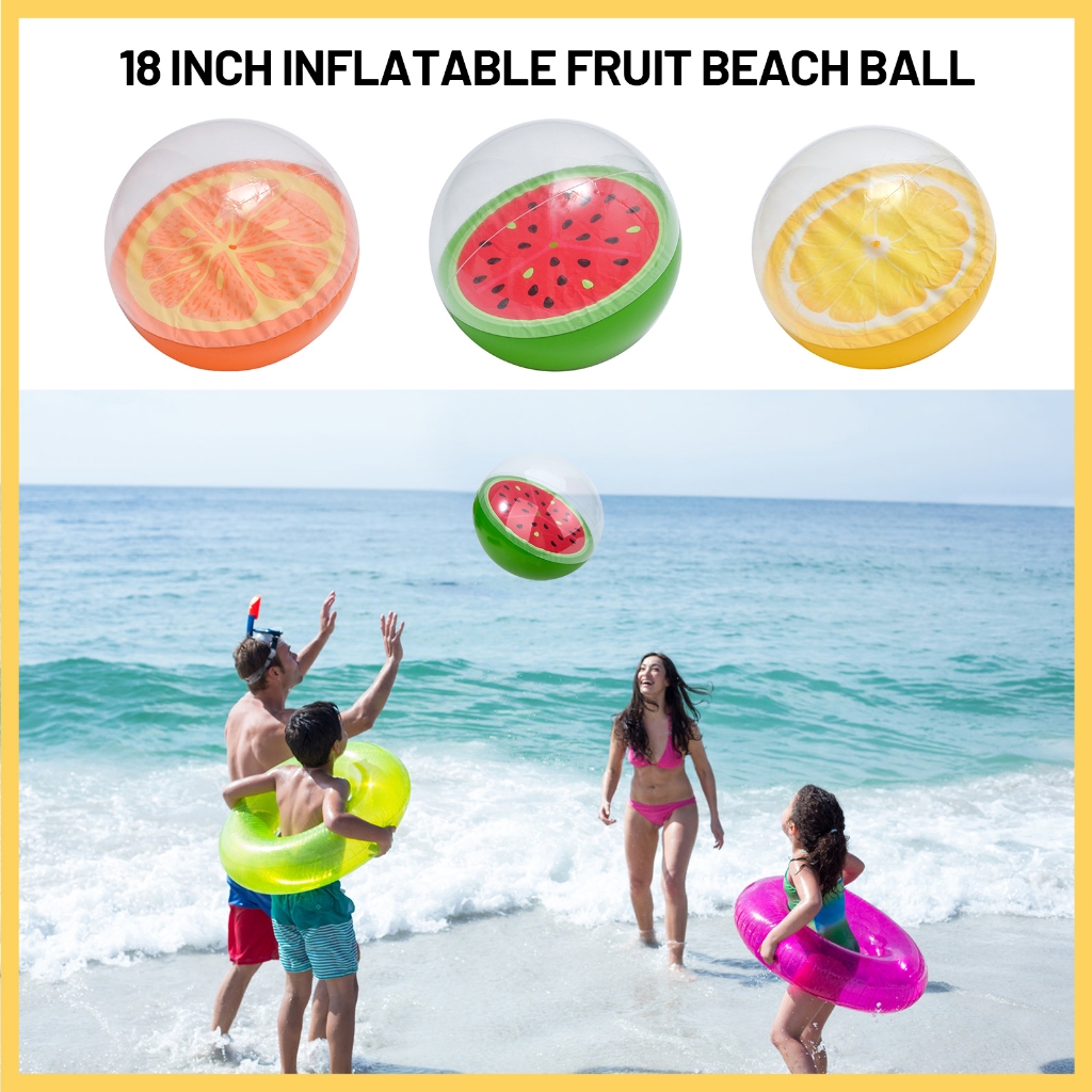 SG Beach Ball 3D Inflatable Swim Balls, 30cm Fruity Design, Kids Water ...