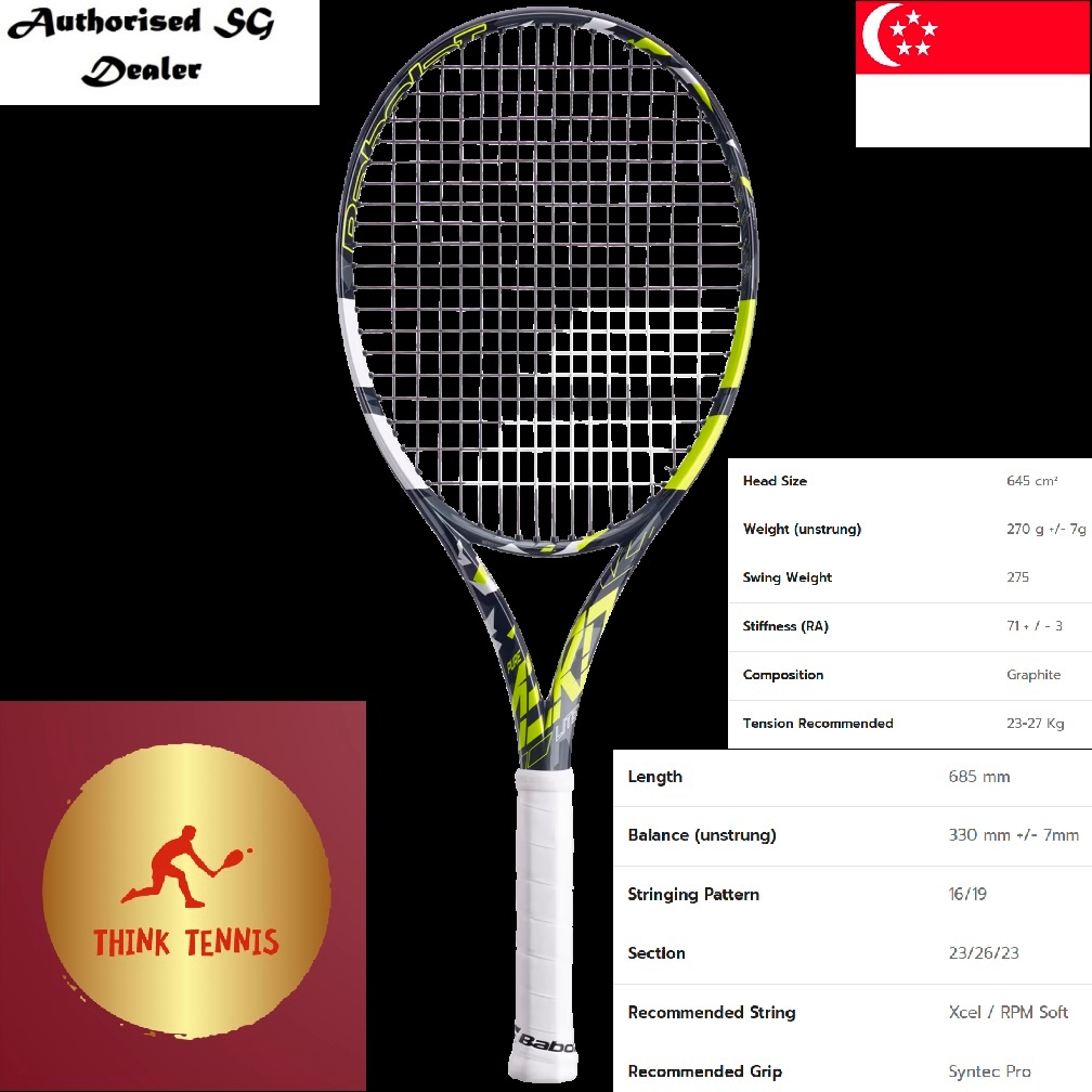 Babolat Pure Aero Lite Tennis Racquet L0 (4") | Shopee Singapore