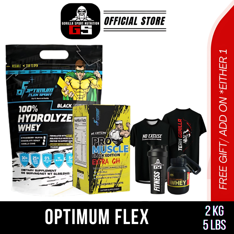Optimum Flex Hydrolyzed Halal Whey Hydro Protein Lean Muscle Fit Body ...