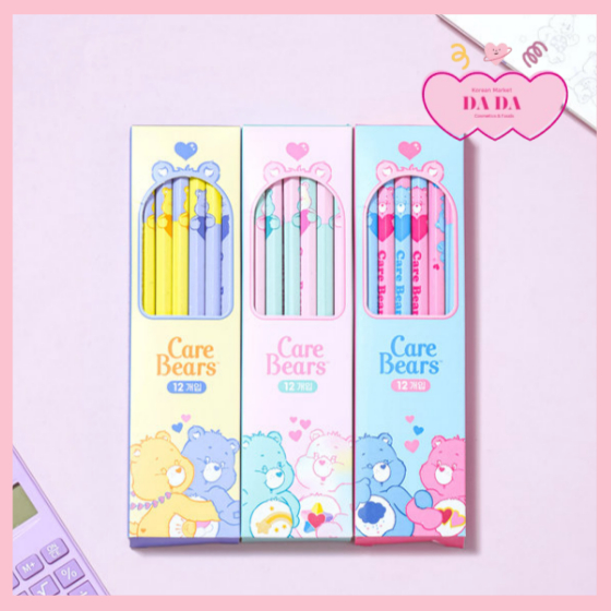 KOREA DAISO- Care Bears Pencil Set B 12 Pieces | Shopee Singapore