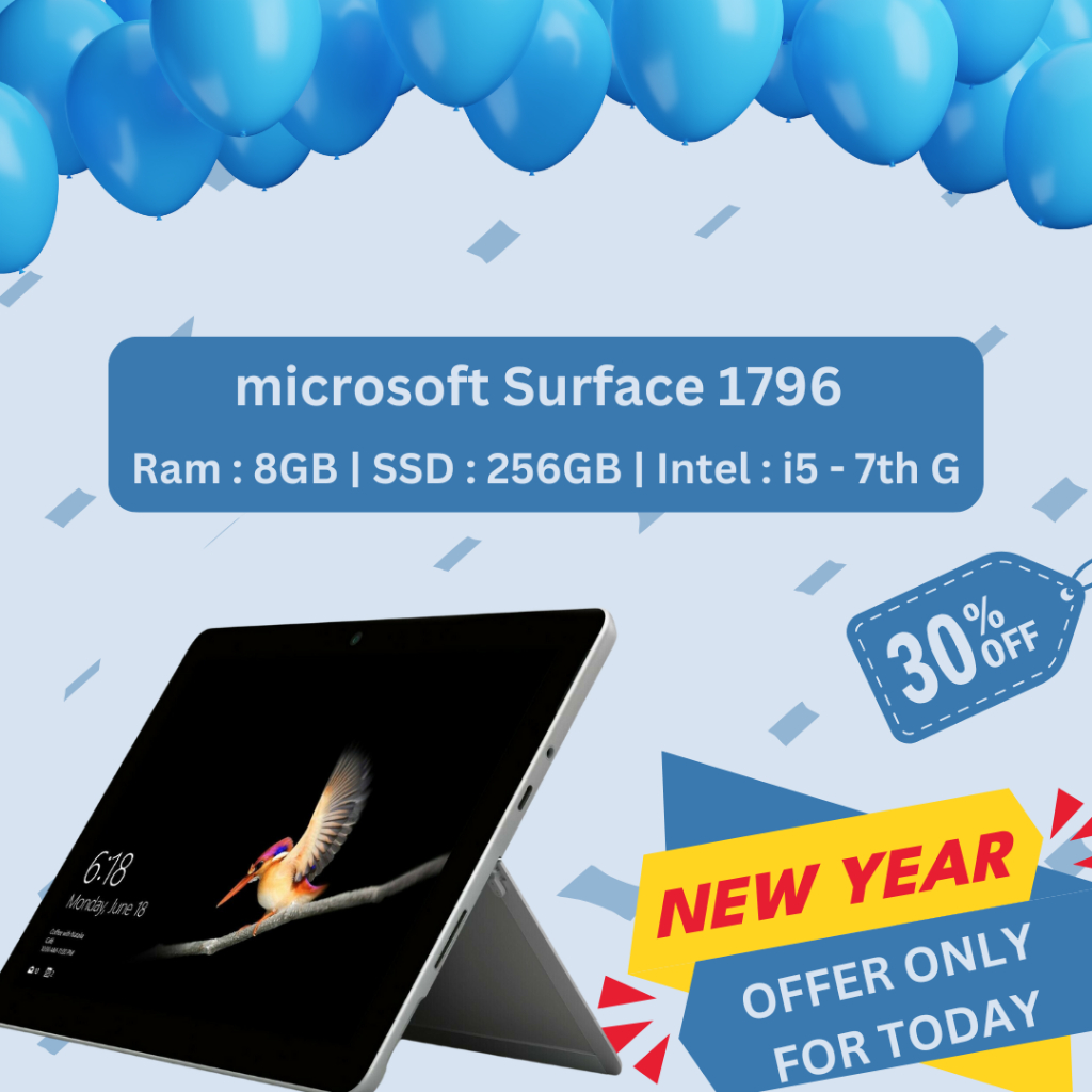 Microsoft Surface Pro 1796 | Intel : i5-7G | RAM : 8GB | SSD : 256GB ...