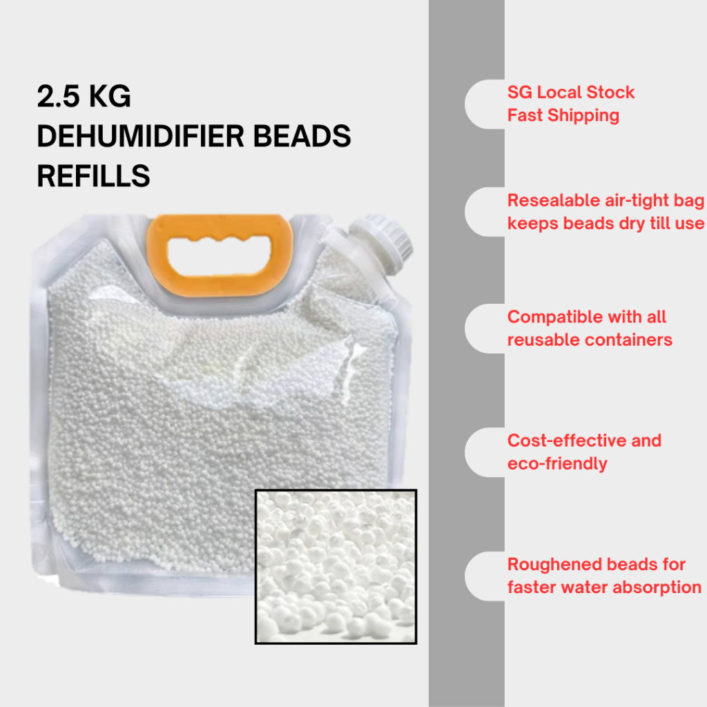 Desiccant Dehumidifier Moisture Absorption Beads Refill 2.5 kg Pack ...
