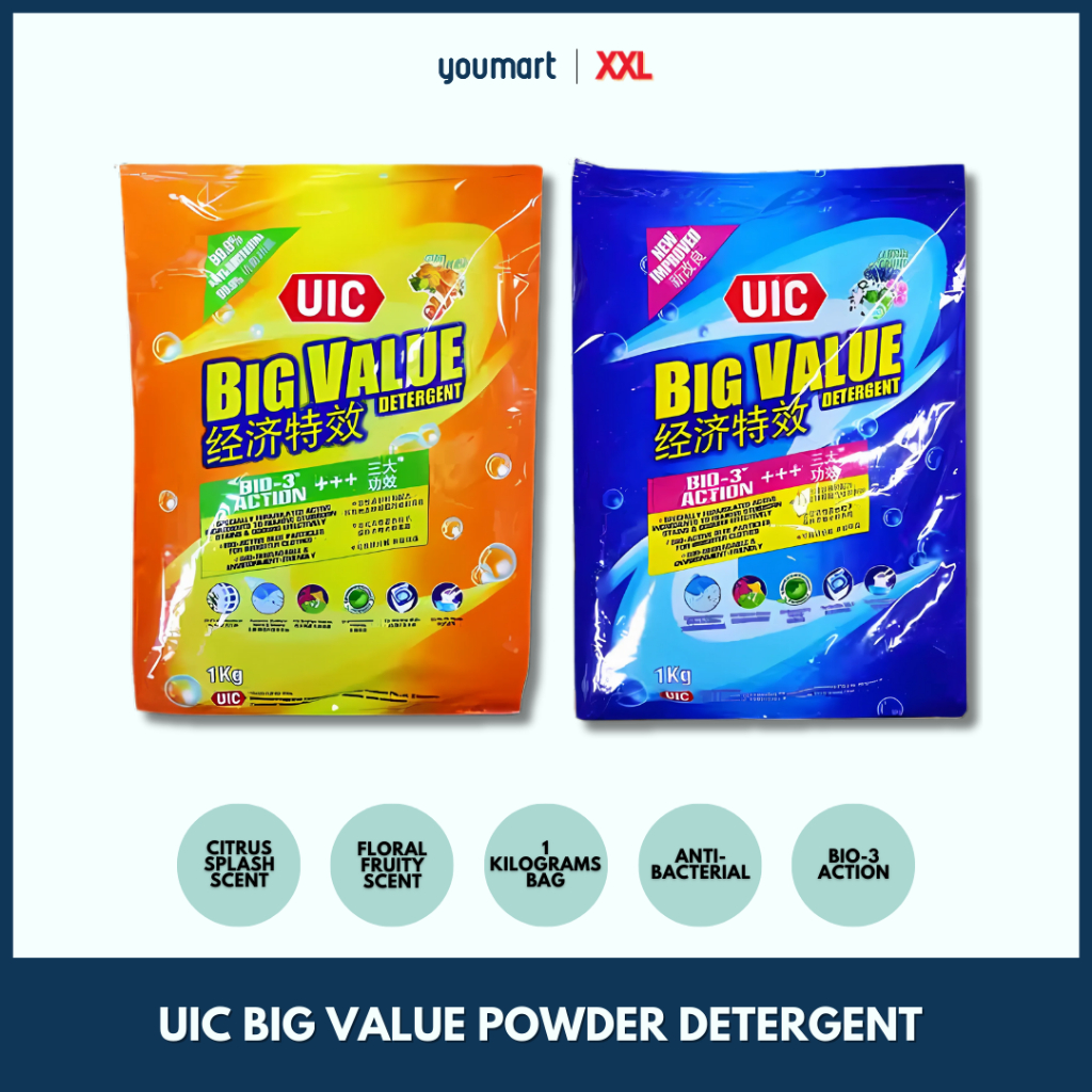 UIC Big Value Powder Detergent • Citrus Splash / Floral Fruity • by XXL ...