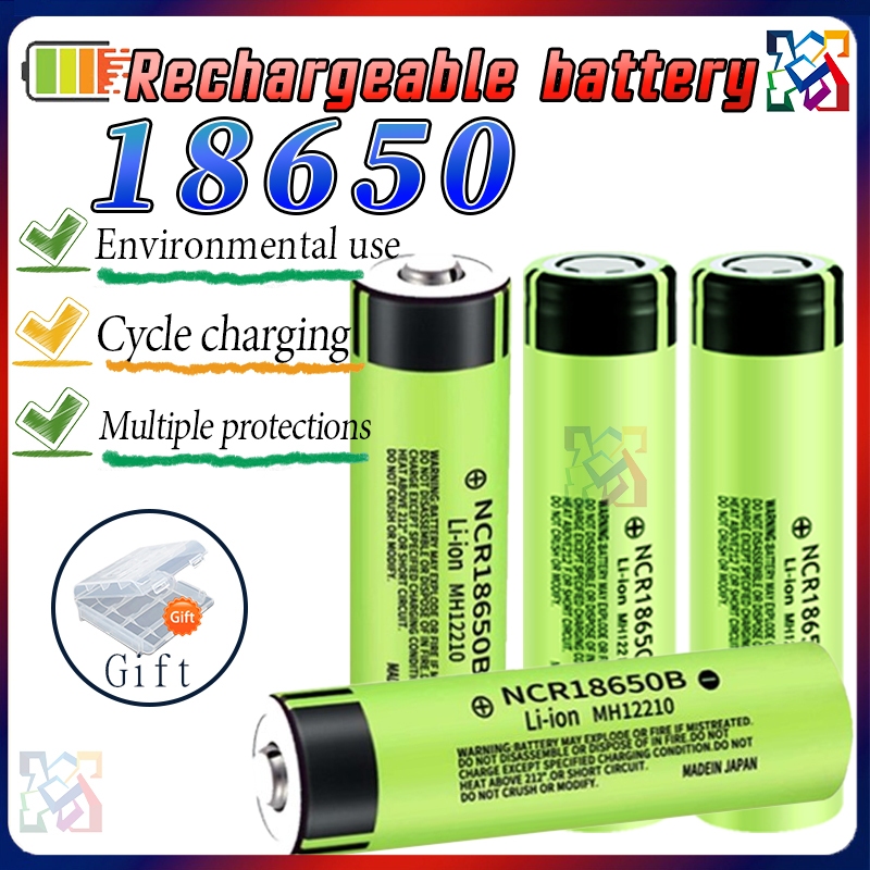 Panasonic 18650 3.7V 3400mAh NCR18650B Rechargeable Lithium Battery for ...