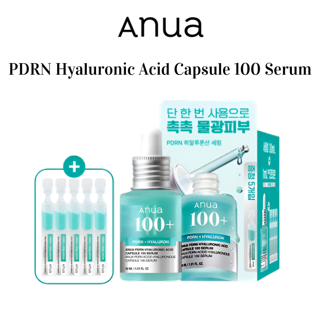 Anua PDRN Hyaluron Capsule 100 Serum | Hyaluronic Acid | Skin Repair | Moisturizer | Korean ...
