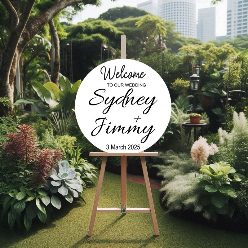 Circular Bliss Wedding Sign Personalize Wedding Welcome Signage bridal ...