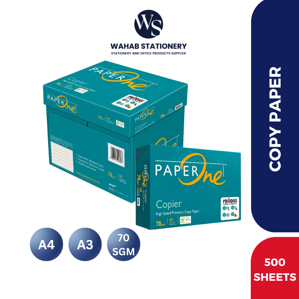 PaperOne Premium All-Purpose Copy Paper 70gsm – A3/A4 | 500 Sheets ...