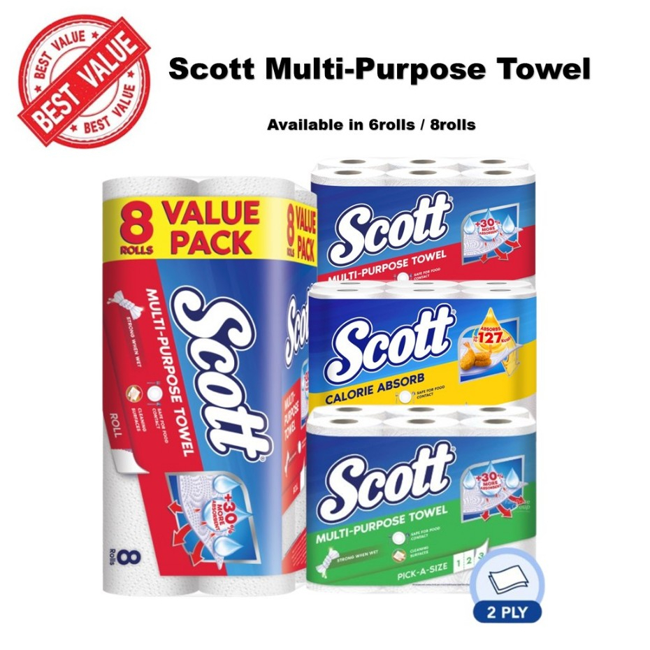 Scott Kitchen Towels / Available in 6 rolls & 8 rolls / Bundle Deal ...
