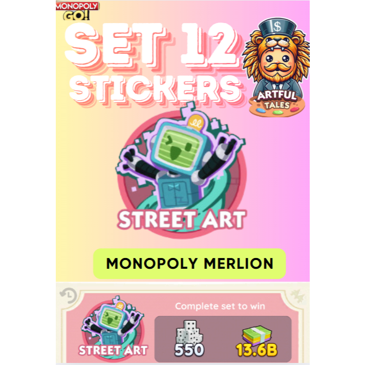 Monopoly Go Sticker, Set12 Street Art | Shopee Singapore