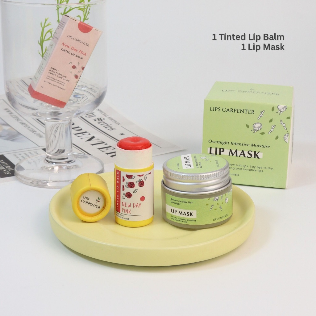 Lips Carpenter [Lip Hydration Gift Set] - Tinted/Lip Balm and Lip Mask ...