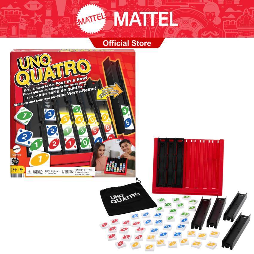 Mattel Games UNO Quatro, Family Board Game for Kids and Adults for ...