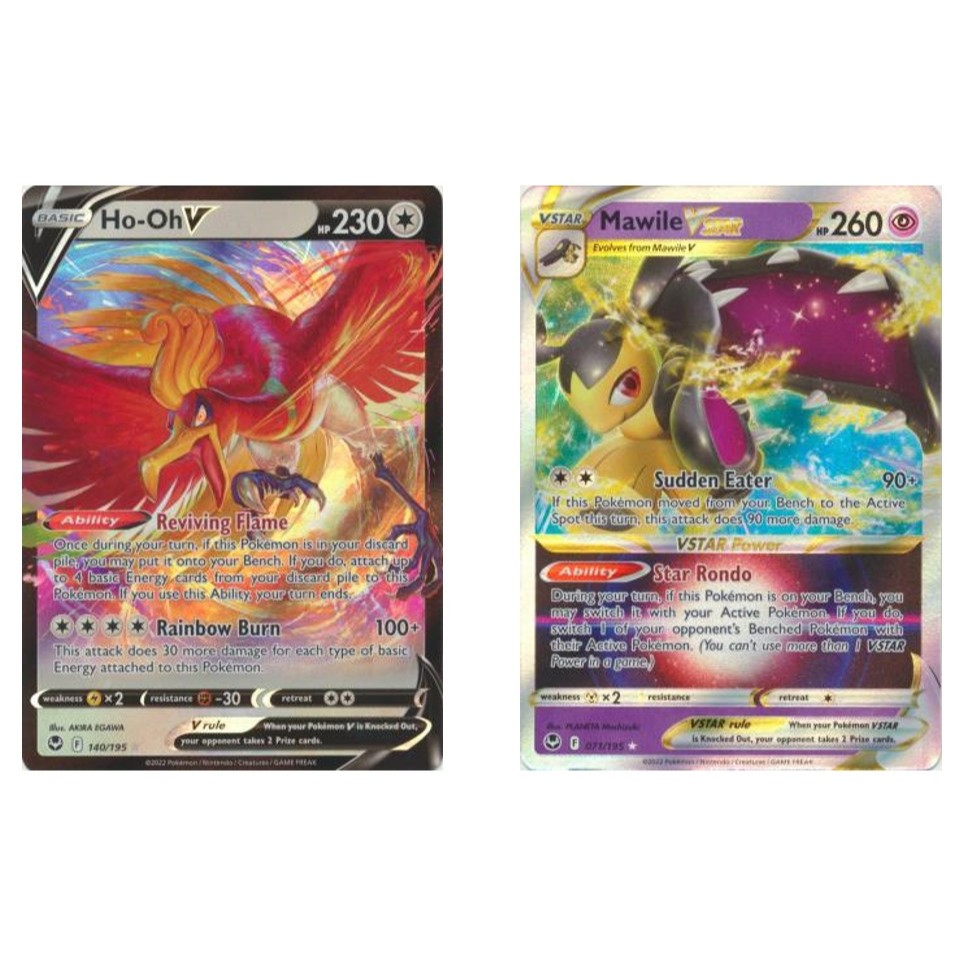English Pokemon Card Ho-Oh V - 140/195 /Mawile VSTAR - 071/195 - Ultra Rare Sword & Shield ...