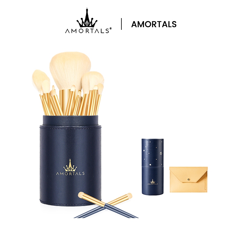 AMORTALS Korea Star-Beats 12Pcs Makeup Brush Set 尔木萄星动12支化妆刷套装 (12支装+刷桶 ...