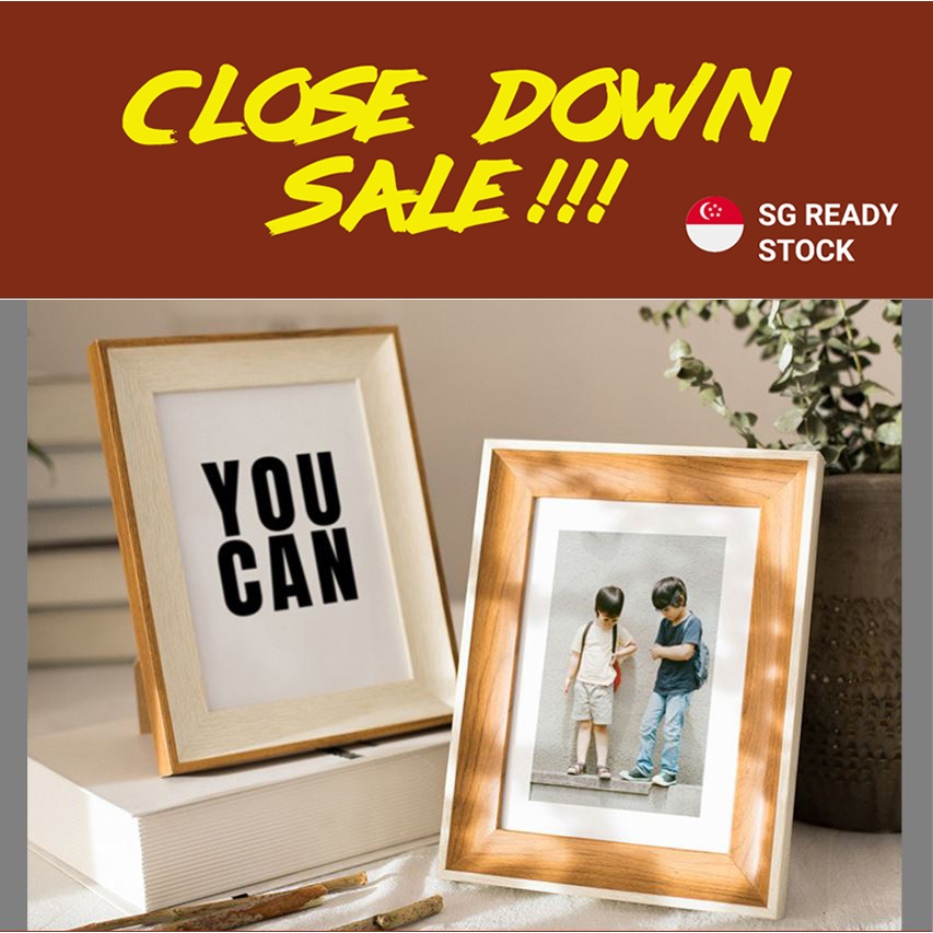 High Quality Thick Border Wooden Photo Frame 4R 5R A4 Table Or Hanging ...