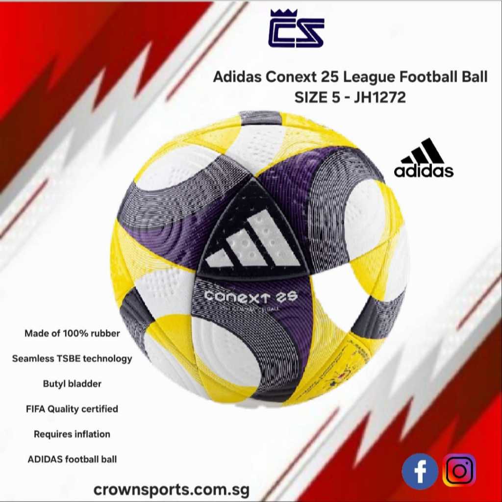 Adidas Conext 25 League Football Ball SIZE 5 - JH1272 | Shopee Singapore