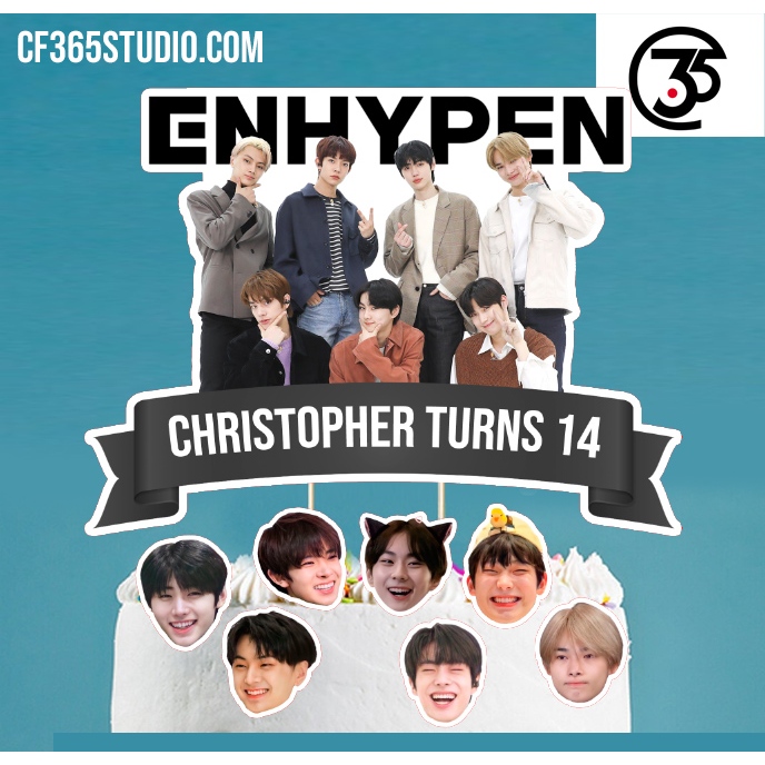 [SG SELLER} Enhypen CAKE TOPPER/ Birthday CAKE TOPPER, mini cake ...