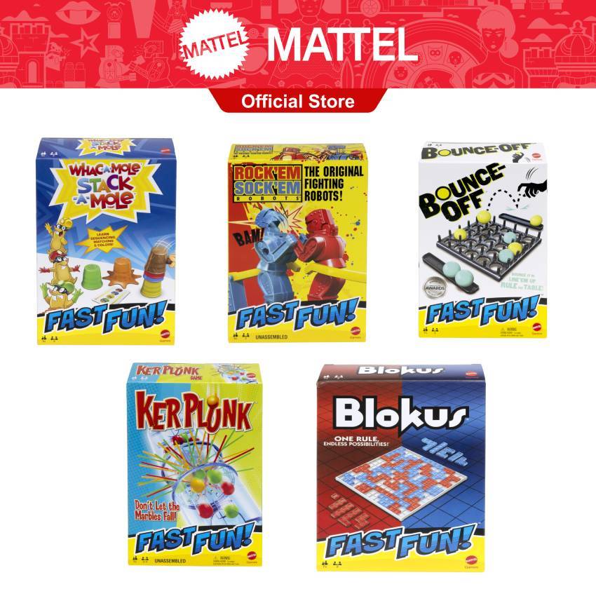 Mattel Games Fast Fun, 5 Games (Style May Vary) - Assorted | Shopee ...