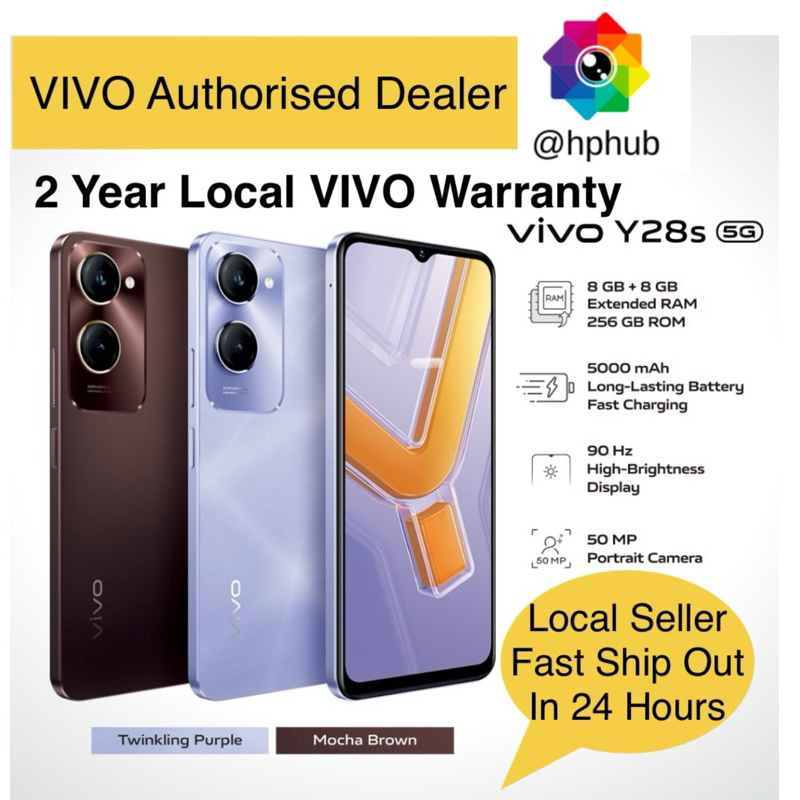 Brand New VIVO Y28s 5G 8+8 /256GB Local 2 Year Warranty + Gift with ...