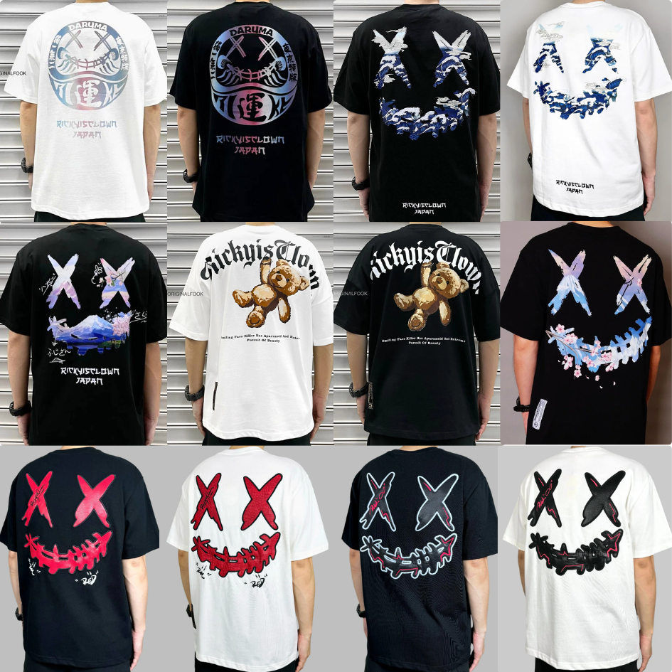 Authentic Rickyisclown RIC Ricky Is Clown Graphic Oversized T-shirts ...