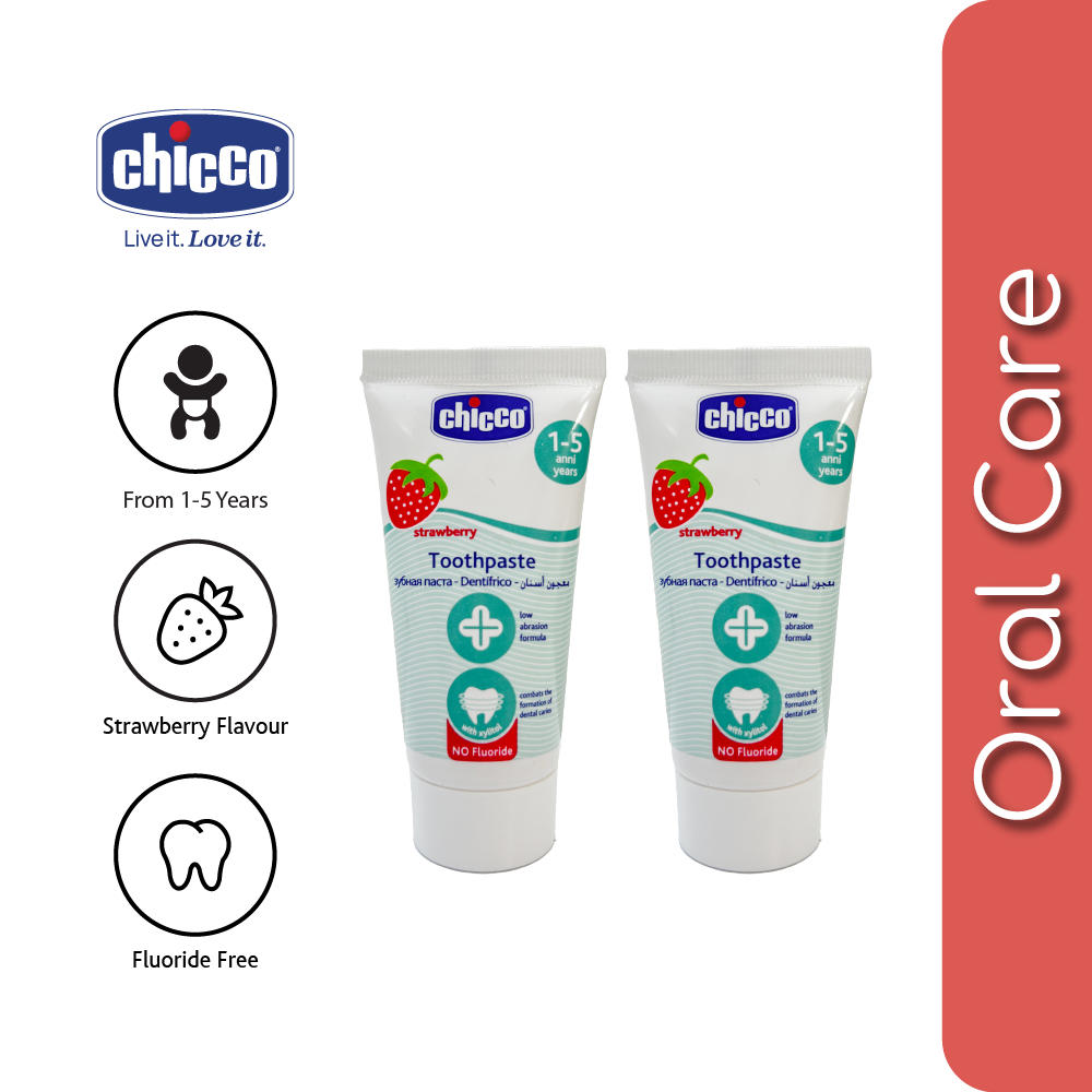 Chicco Toothpaste for 12m (15ml) - Strawberry (1pc) | Shopee Singapore