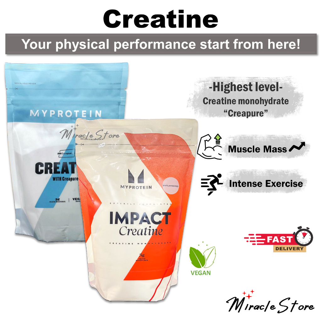 Myprotein Impact Creapure Creatine Monohydrate Powder 250g 500g vegans ...
