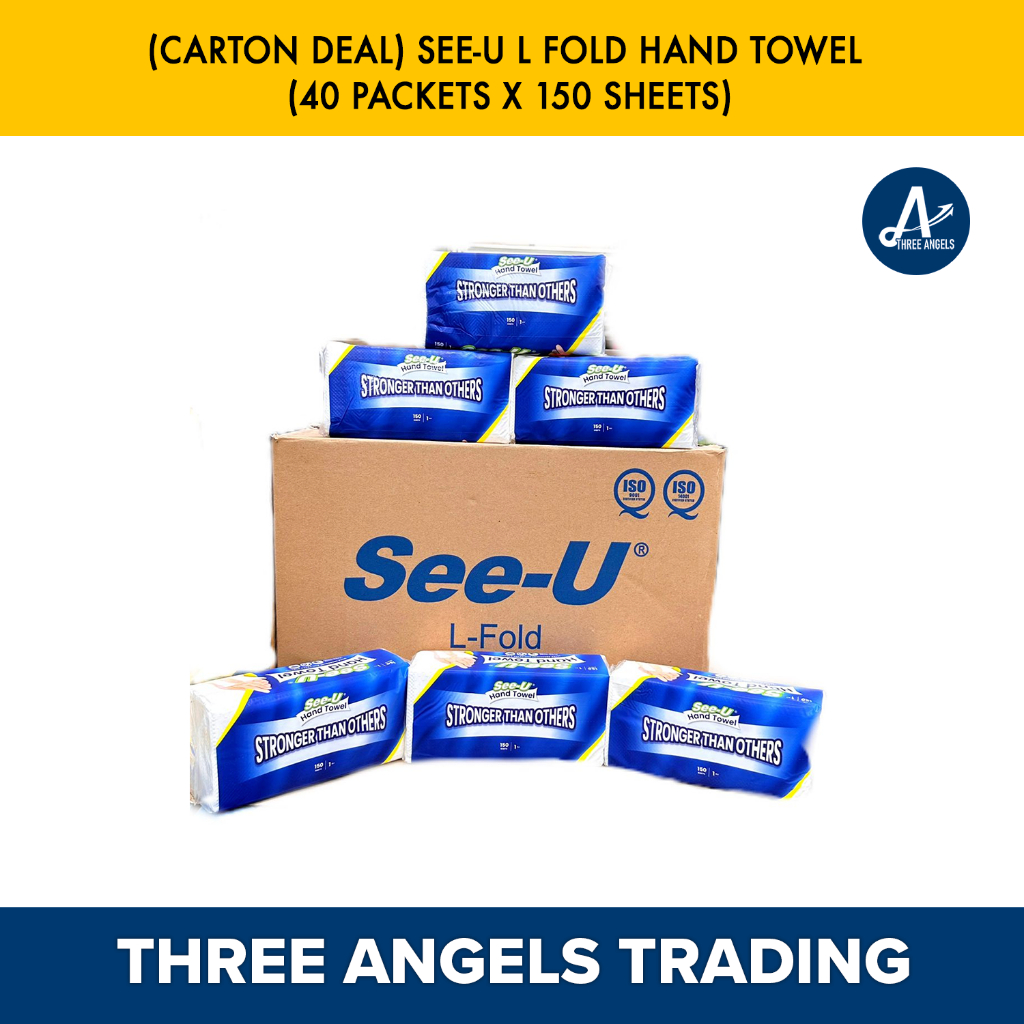 (Carton Deal) See-U L Fold Hand Towel (40 packets x 150 Sheets ...