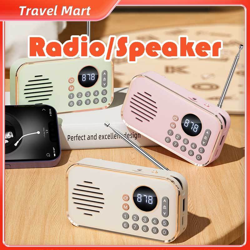 [SG stock]Speaker bluetooth/FM Radio Bluetooth 5.0/Portable Mini Radio ...