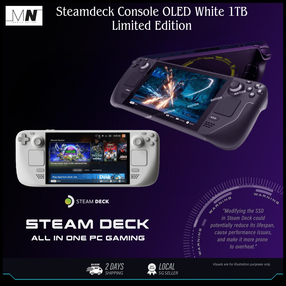 Steam deck Handheld steamdeck Computer Game Console WIN10 | OLED VERSION | White OLED Limited ...