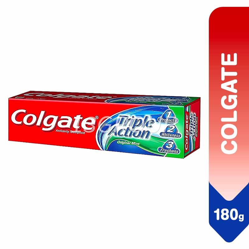 Colgate Triple Action Toothpaste Original Mint, 180g | Shopee Singapore