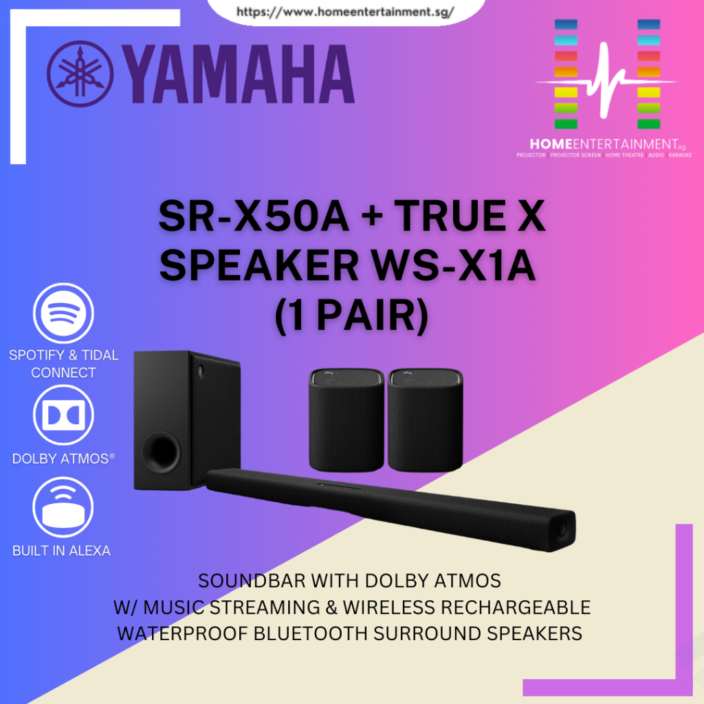 YAMAHA SR-X50A TRUE X SOUNDBAR WITH DOLBY ATMOS® AND EXTERNAL SUBWOOFER ...
