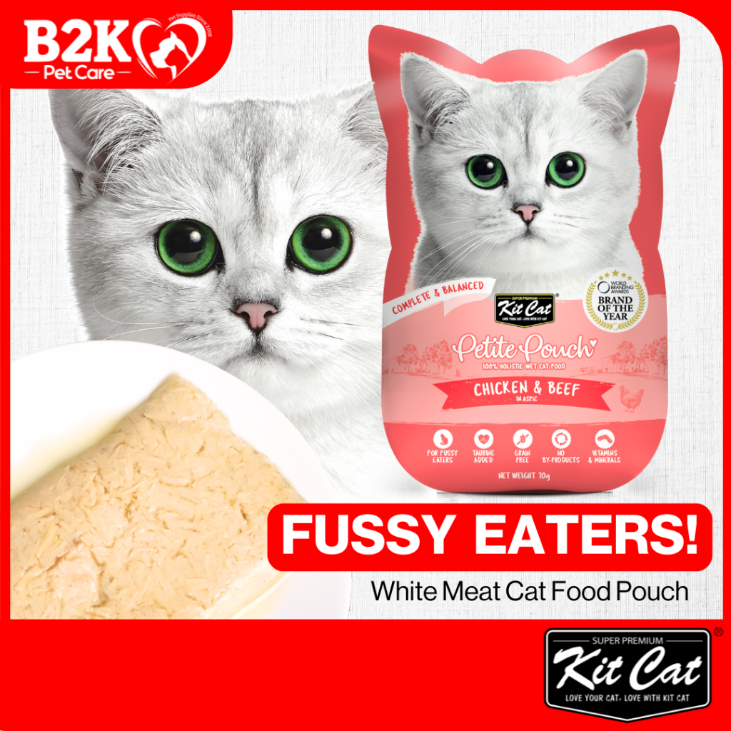Kit Cat Petite Pouch Complete & Balanced Wet Cat Food For Cats (70g) (7 ...