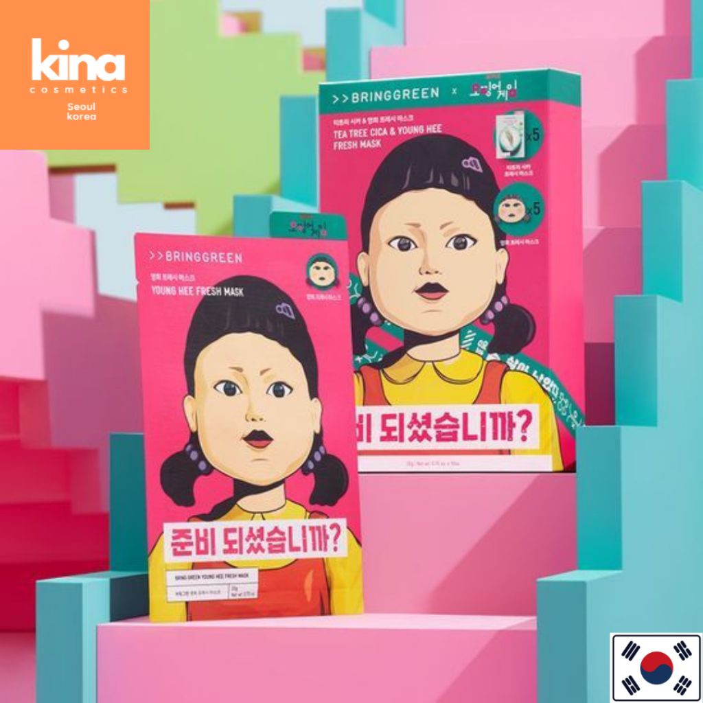 [Bring Green X Squid Game] Bring Green Fresh Mask 10 sheets (5 Tea Tree ...