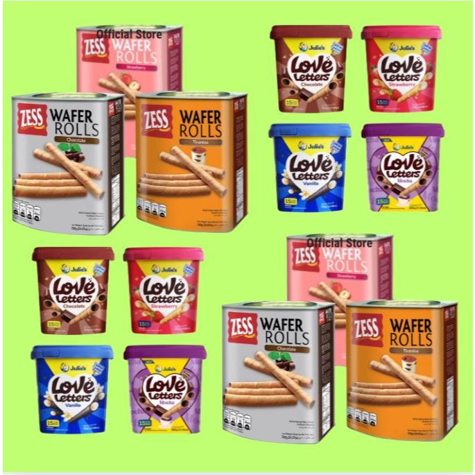 ZESS CHOCOLATE WAFER ROLLS 700G / JULIE'S LOVE LETTERS VANILLA , MOCHA ...