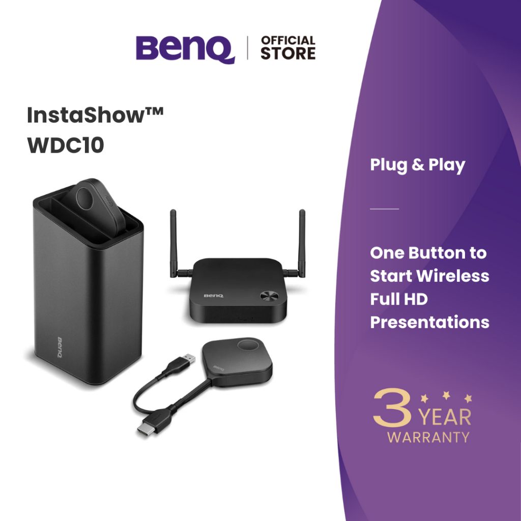 BenQ InstaShow™ WDC10 Full HD Driverless Wireless Presentation Device ...