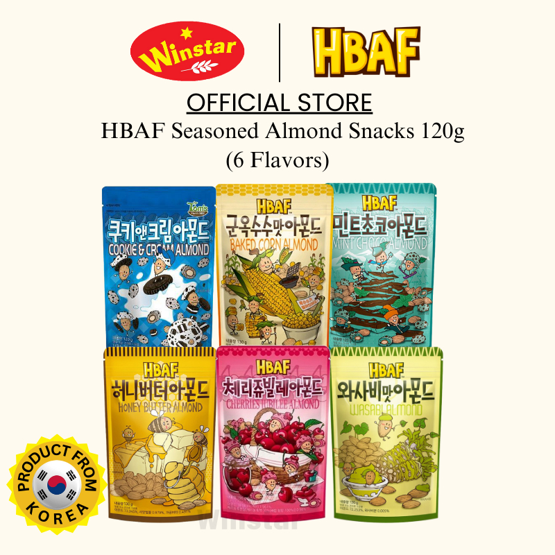 [SG Ready Stock] HBAF Almond Korean Nuts (120g) Seasoned Almond ...