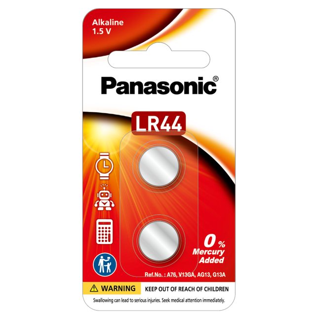 Panasonic LR44 / A76 Alkaline 1.5V Button Battery | Shopee Singapore