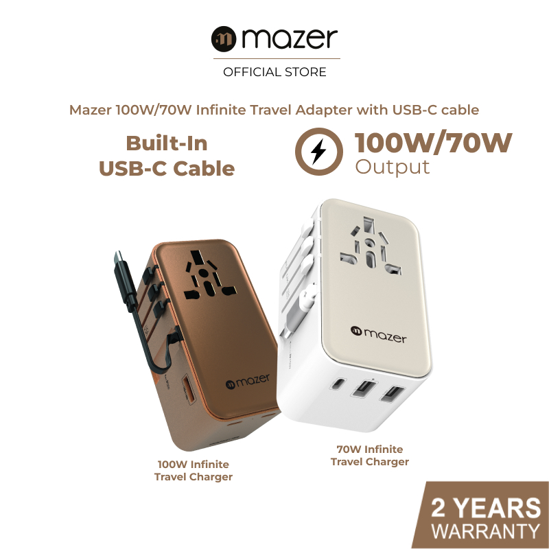 Mazer Travel Charger Infinite Universal Travel Adapter with 70W Fast ...