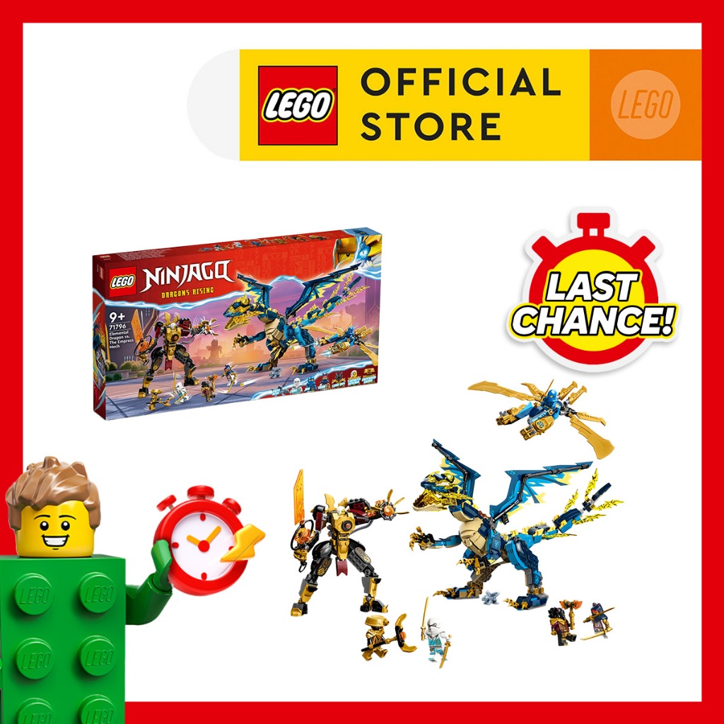 LEGO Ninjago 71796 Elemental Dragon vs. The Empress Mech Building Set ...