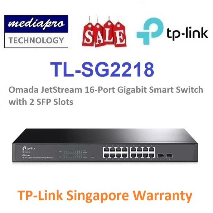 TP-Link TL-SG2218 Omada Smart 16-port Gigabit Switch with 2 SFP ...