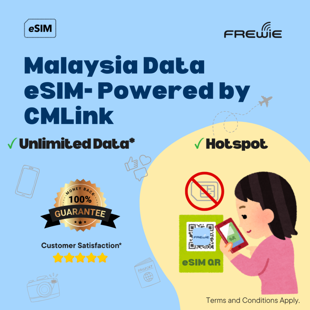 Unlimited Malaysia eSIM 500MB/1GB/2GB/3GB Daily for 1-10 Days Data Roaming | QR Code via Email ...