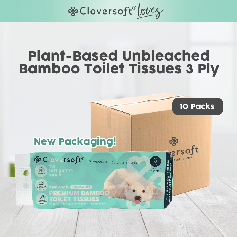 [Carton Deal] ️ Cloversoft Loves Unbleached Bamboo Toilet Paper Roll ...