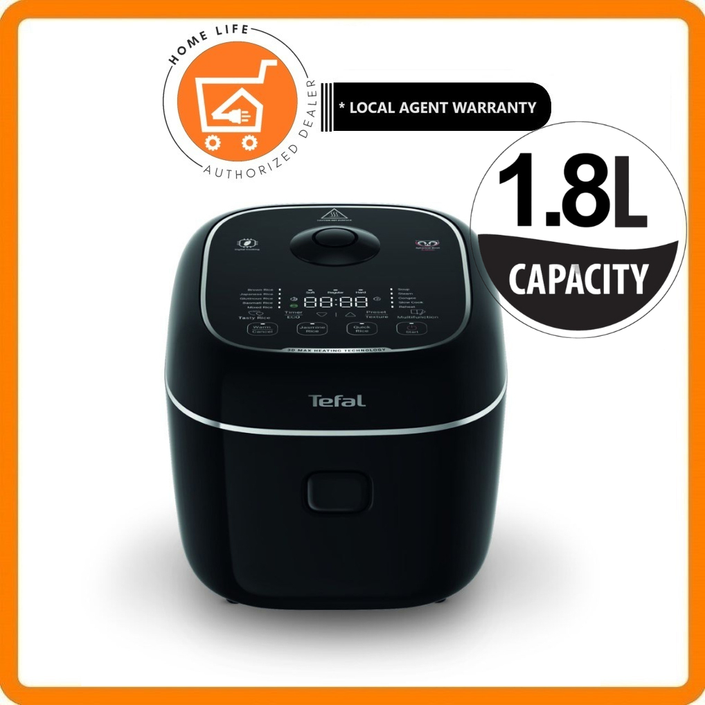 Tefal RK7778 Delirice Max Fuzzy Logic 1.8L Rice Cooker – 10 cups, 13 programs, 4mm spherical pot ...