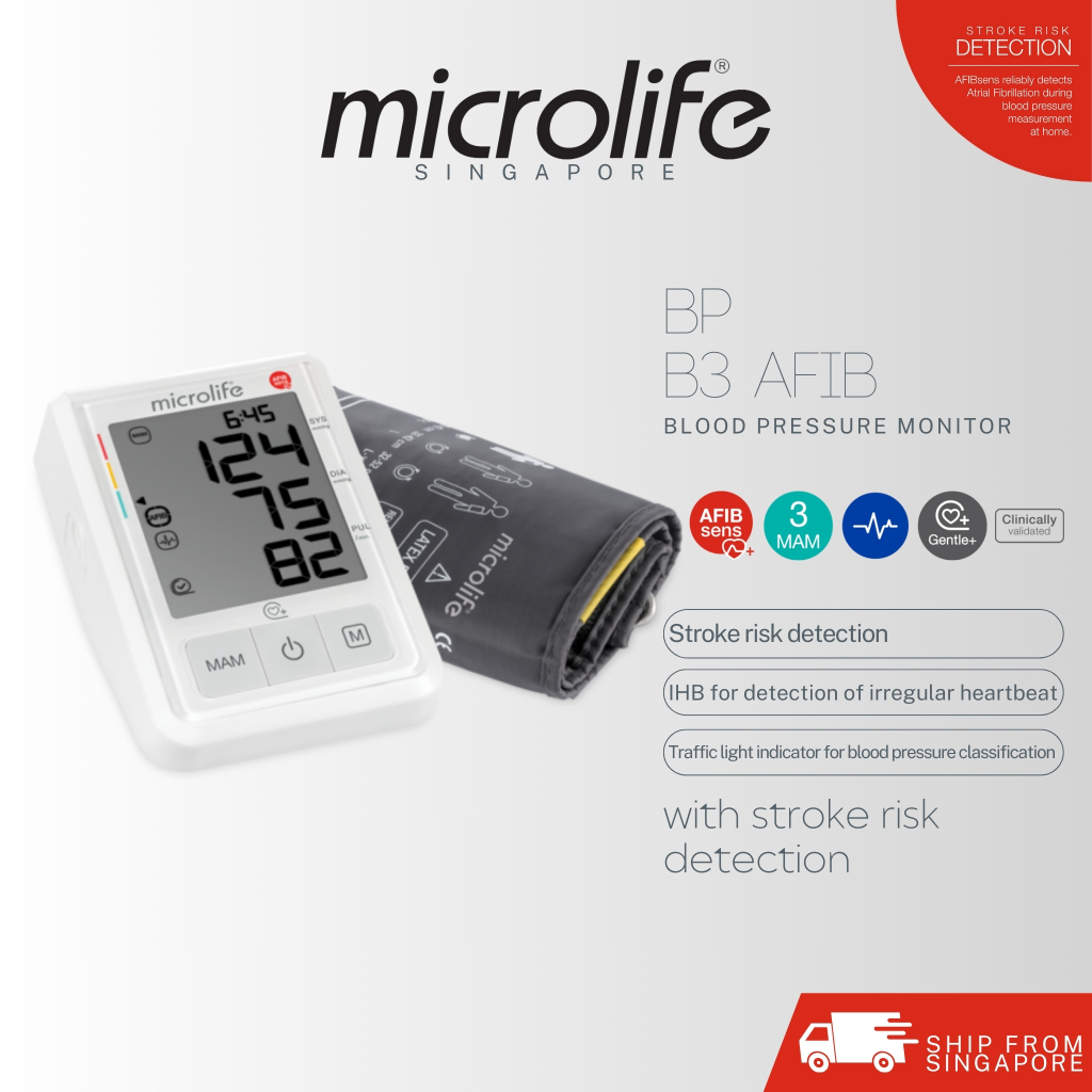Microlife B3 AFIB Blood Pressure Monitor Upper Arm Stroke Risk ...