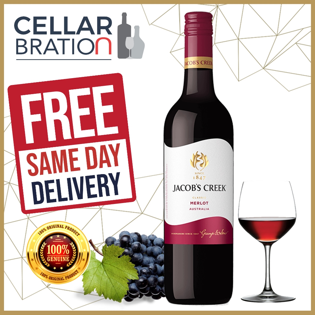 Jacob's Creek Merlot Red Wine 750ml | Shopee Singapore