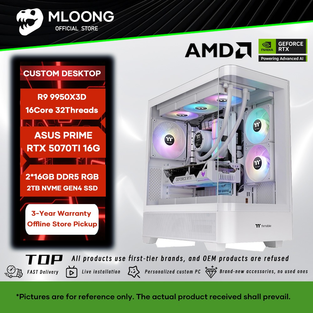 MLOONG Custom Deep Learning/Pro Design/Anchor/Gaming Desktop PC | R9 ...